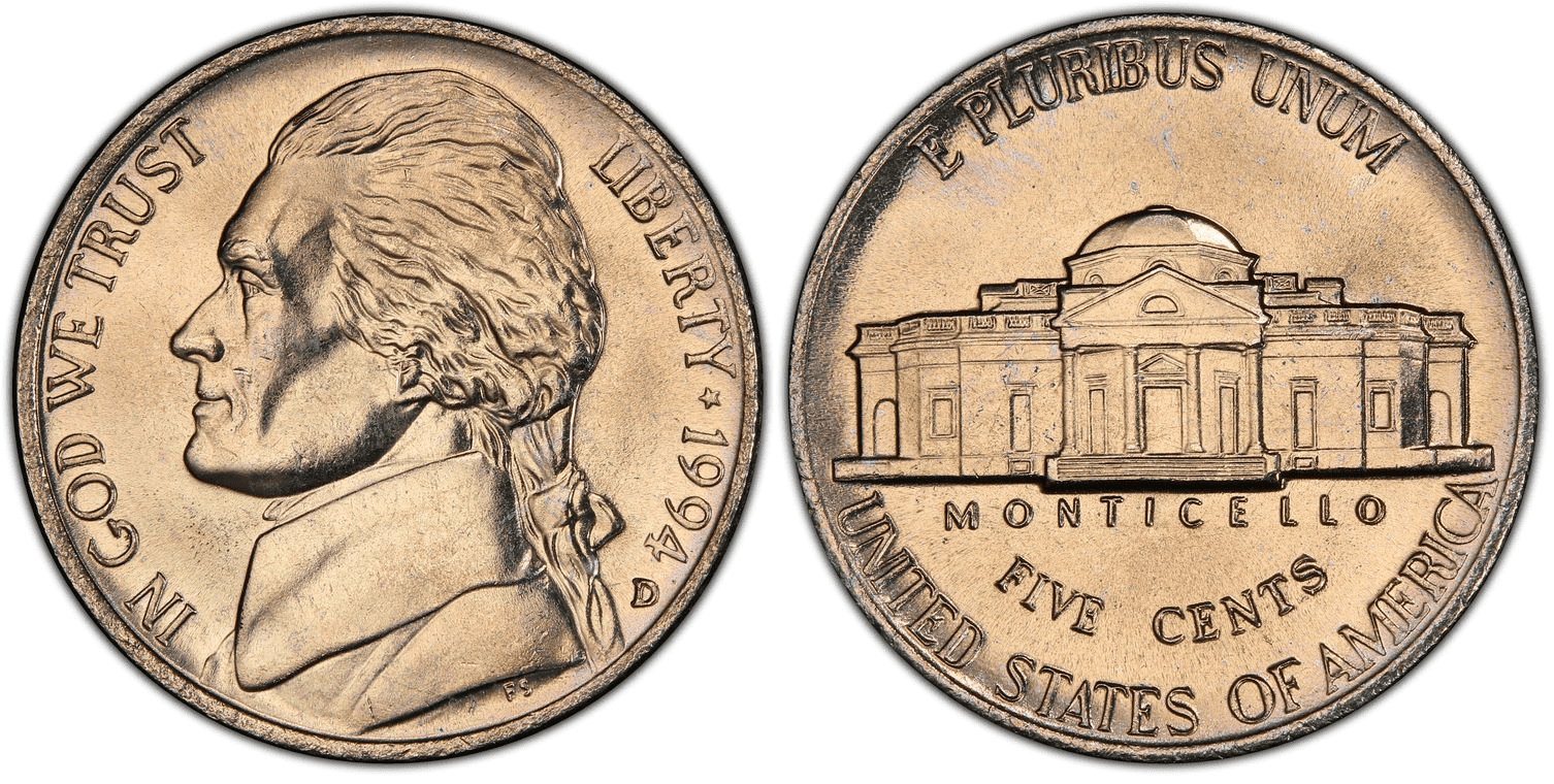 1994 Jefferson Nickel Value Guide - Rarest.org